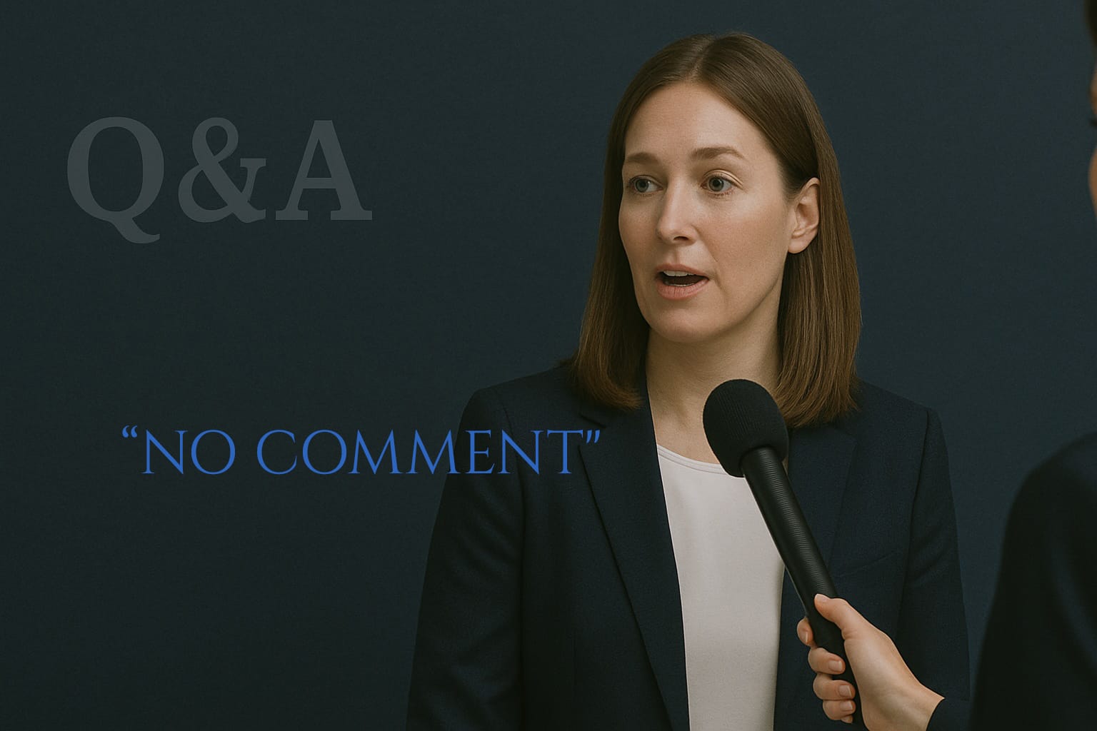 What should an attorney say instead of "no comment"?